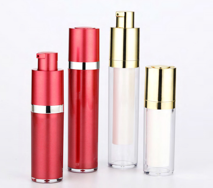 Plastic PP Empty 10ml 15ml Cosmetic Airless Pump Lotion Serum Bottle